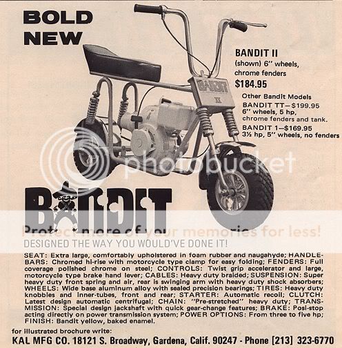 Bandit minibike ... but NOT a Rupp Bandit ... | OldMiniBikes.com