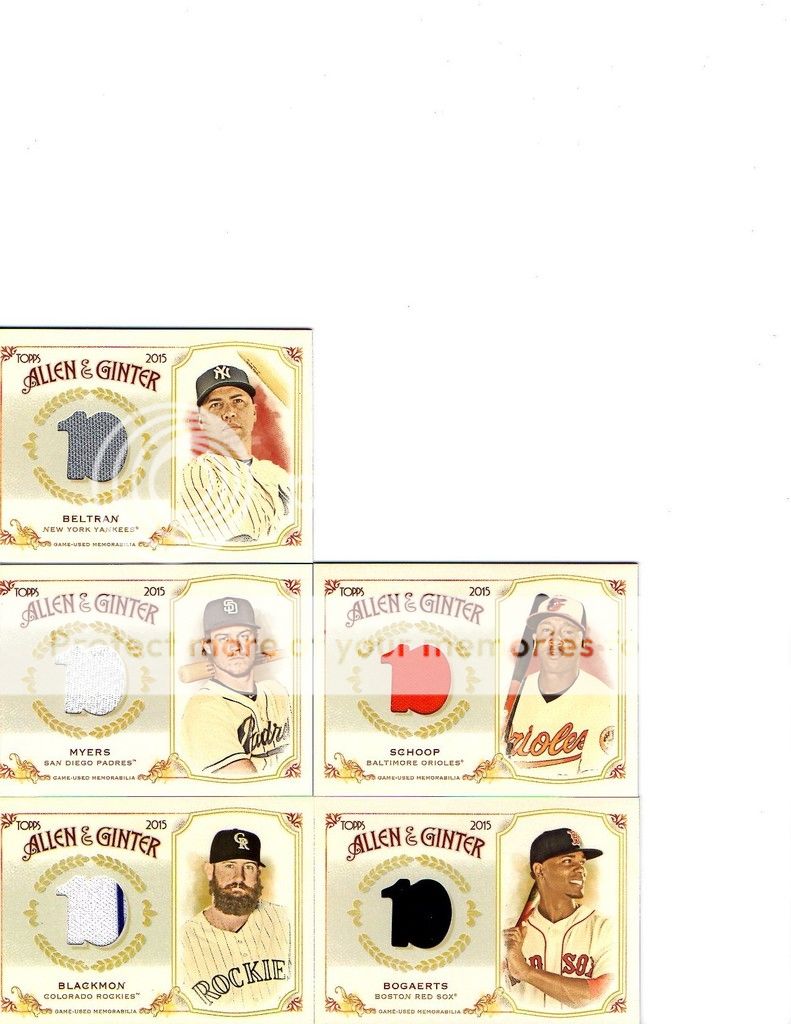 2015 Allen & Ginter Relic Jersey, Bat LOT of (45) Aaron Paul Val Kilmer ...