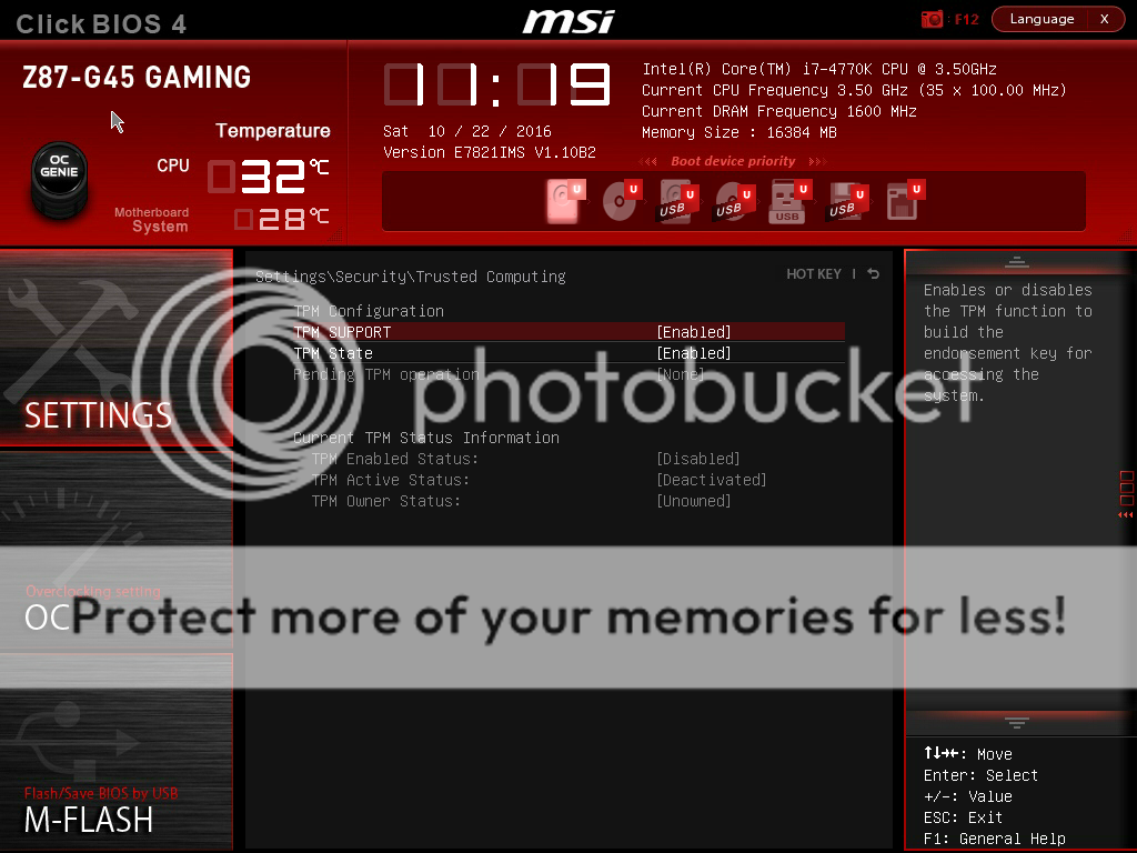 Enabling TPM Z87-G45 Windows 10 64-bit | MSI Global English Forum